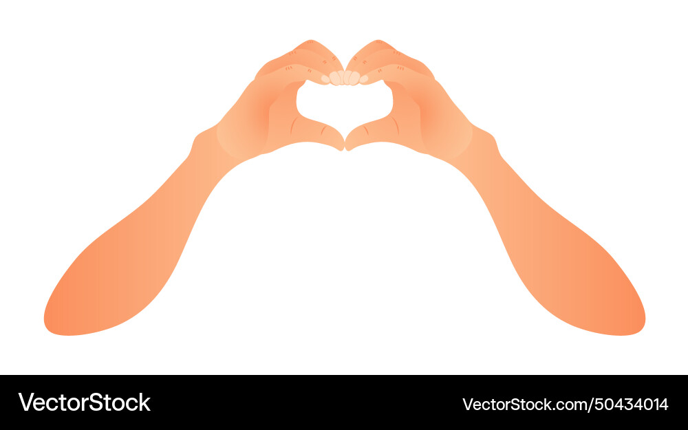 Hands showing a heart symbol Royalty Free Vector Image
