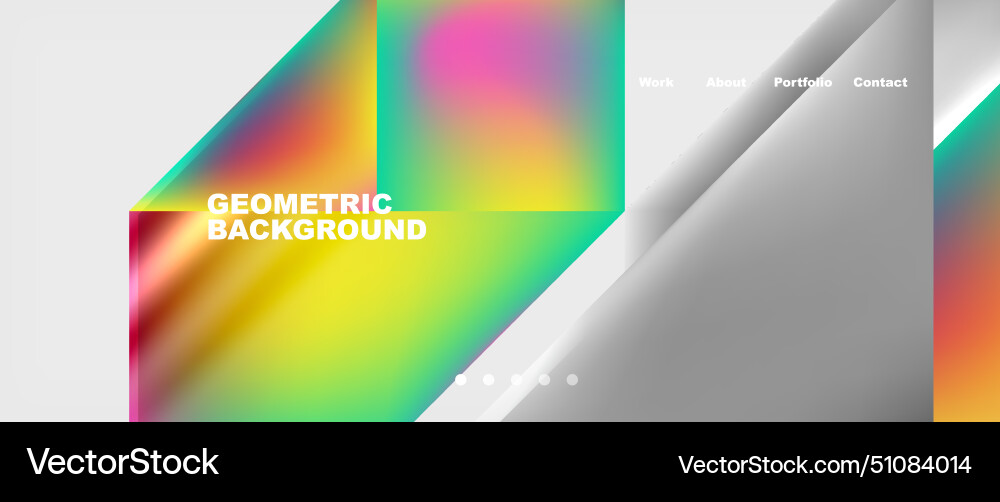 It is a geometric background with rainbow Vector Image
