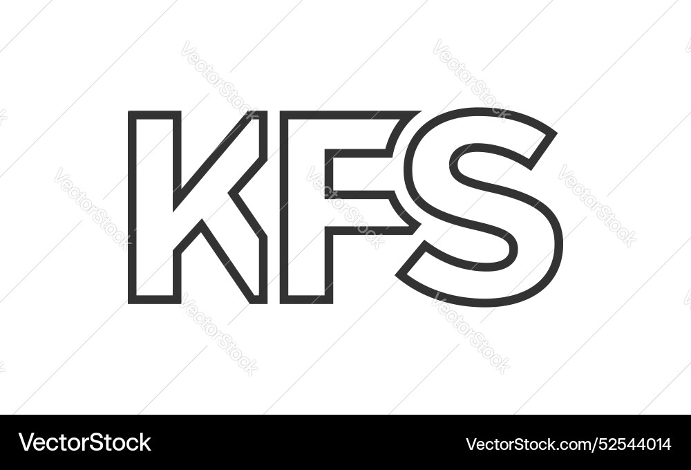 Kfs logo design template with strong and modern Vector Image