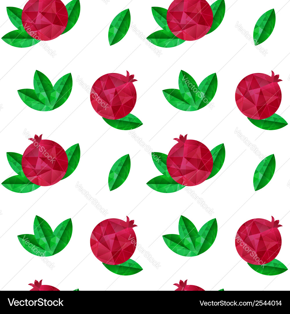 Pomegranate Seamless Pattern Royalty Free Vector Image