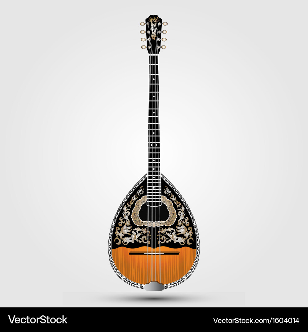 Realistic bouzouki Royalty Free Vector Image - VectorStock