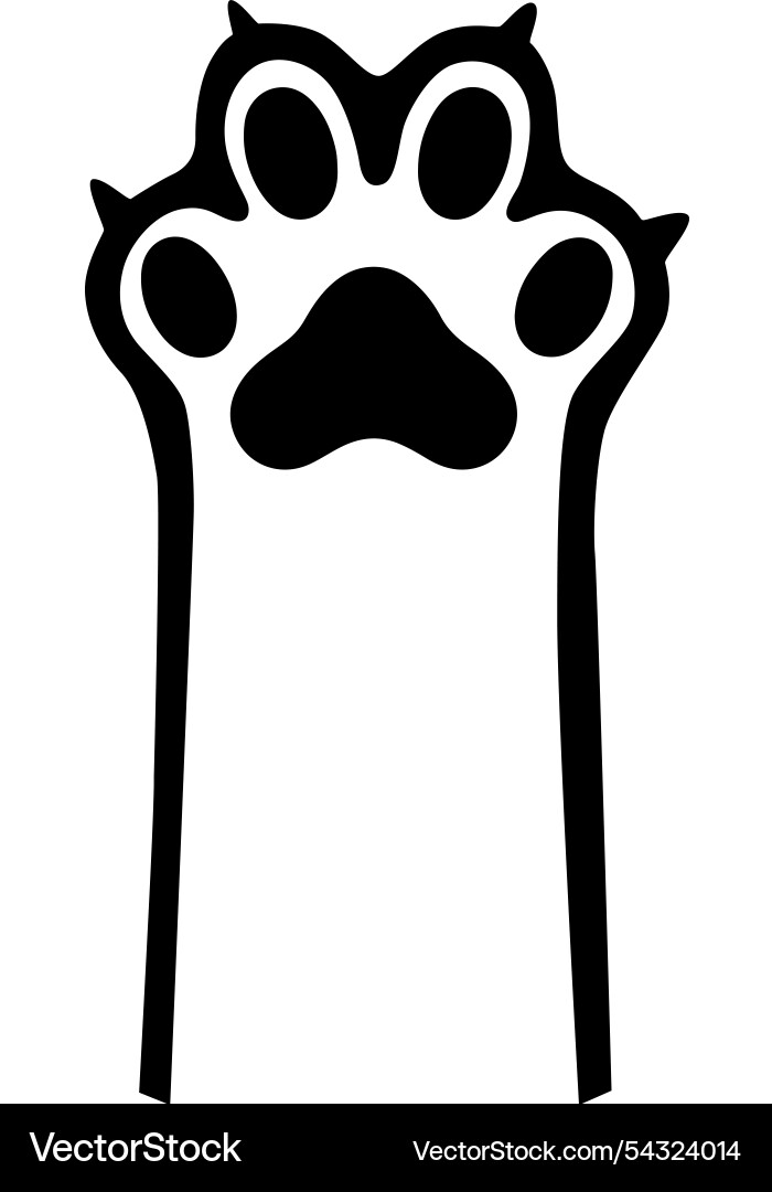 Simple cat paw icons for all art projects Vector Image