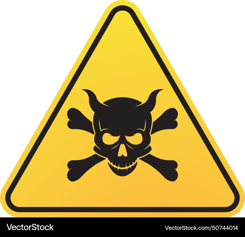 Skull danger icon Royalty Free Vector Image - VectorStock