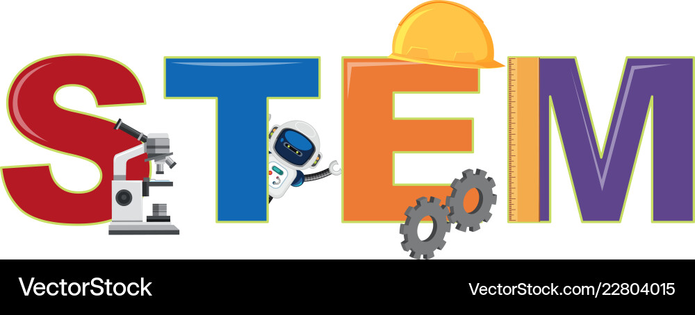 A stem and element logo Royalty Free Vector Image