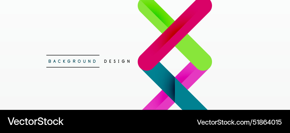 Colorful lines with shadows geometric background Vector Image
