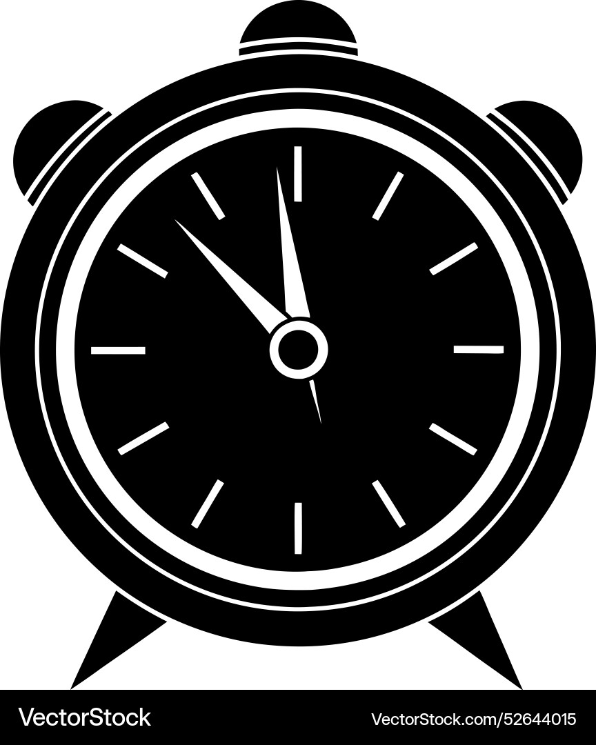 Realistic clock silhouette 5 Royalty Free Vector Image