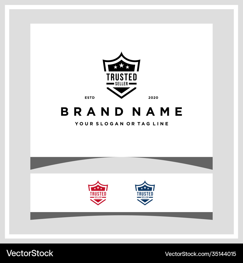 Shield Trustworthiness Logo Royalty Free Vector Image