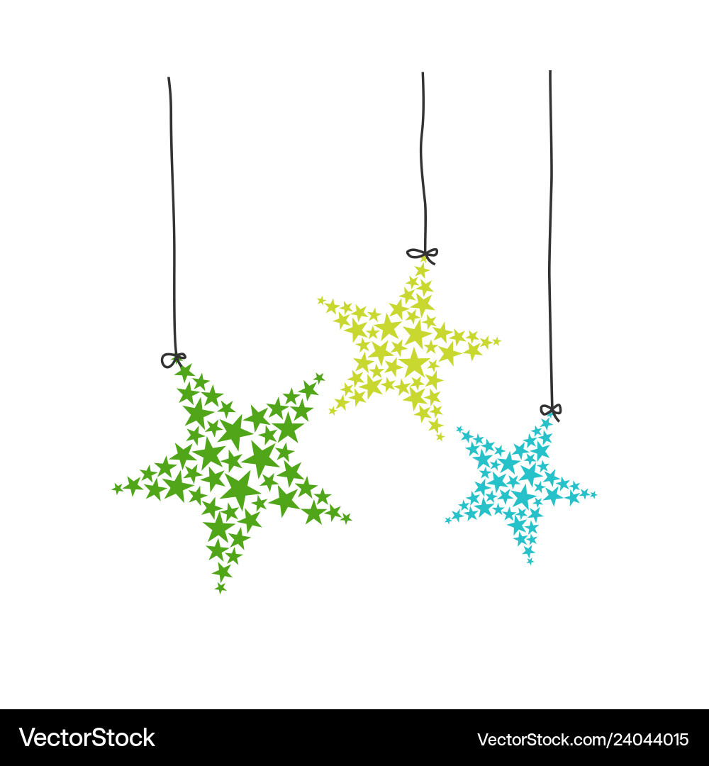 Star hanging stars Royalty Free Vector Image - VectorStock