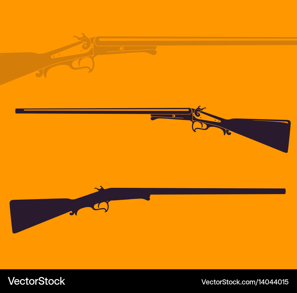 Vintage hunting rifle Royalty Free Vector Image