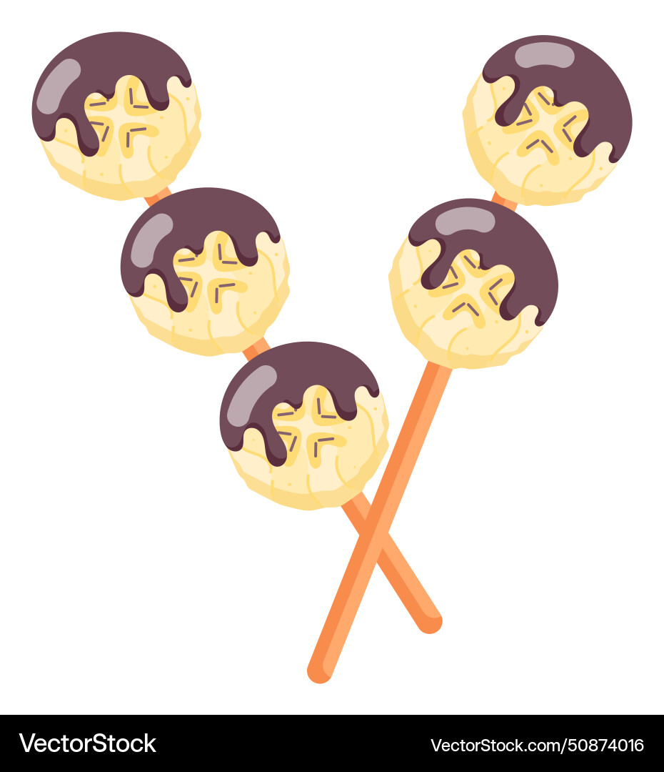 Banana flat stickers Royalty Free Vector Image