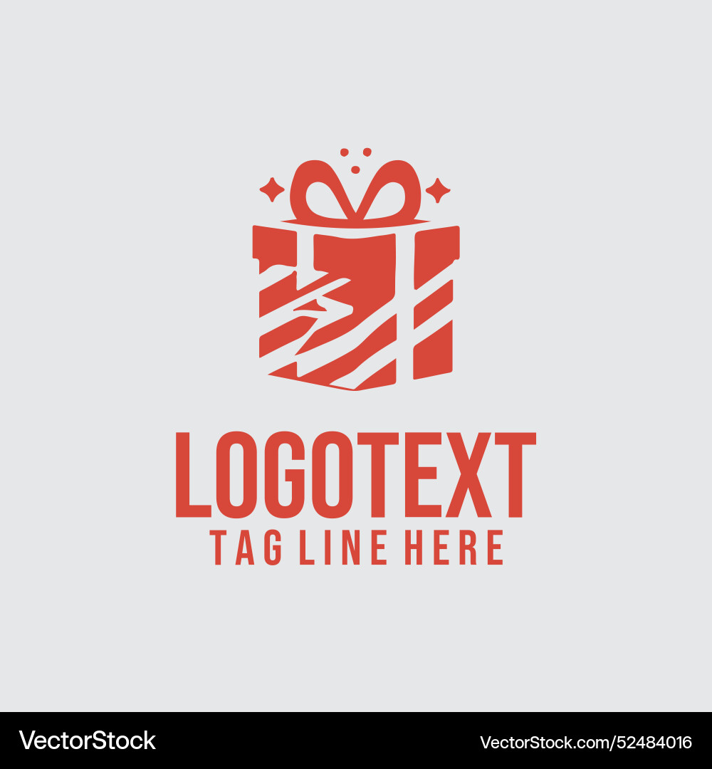 Gift box logo Royalty Free Vector Image - VectorStock