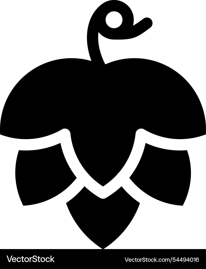 Hop cone - icon Royalty Free Vector Image - VectorStock