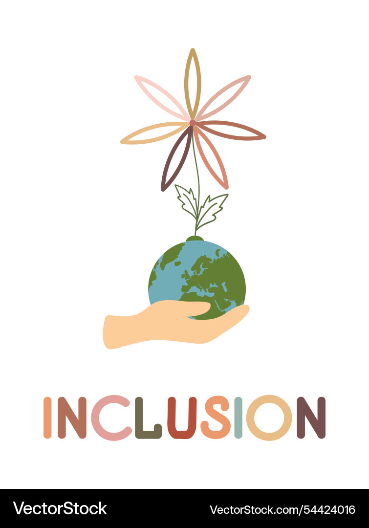 Inclusivity banner and diversity of equality Vector Image