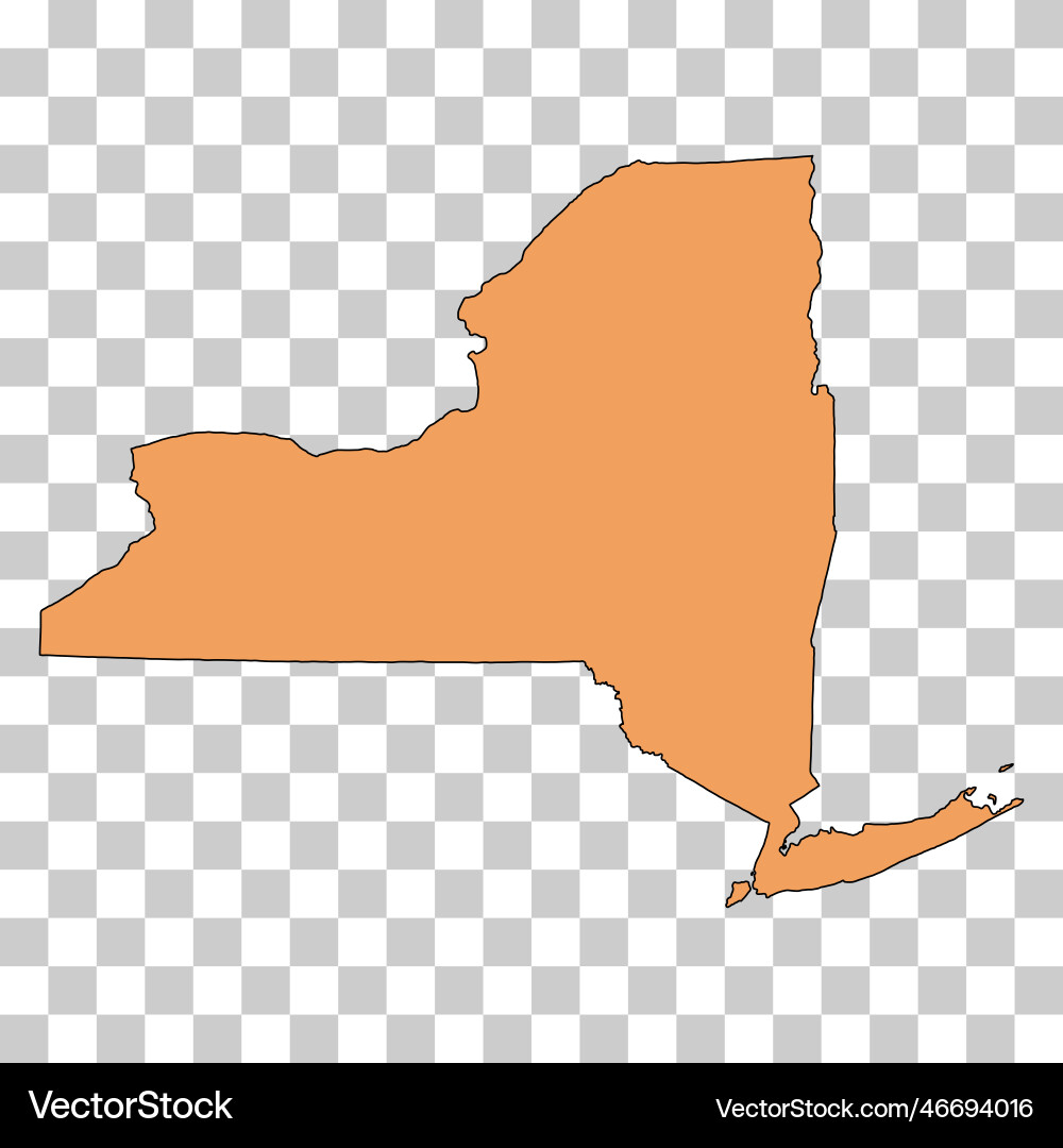 New York State Map Royalty Free Vector Image - VectorStock