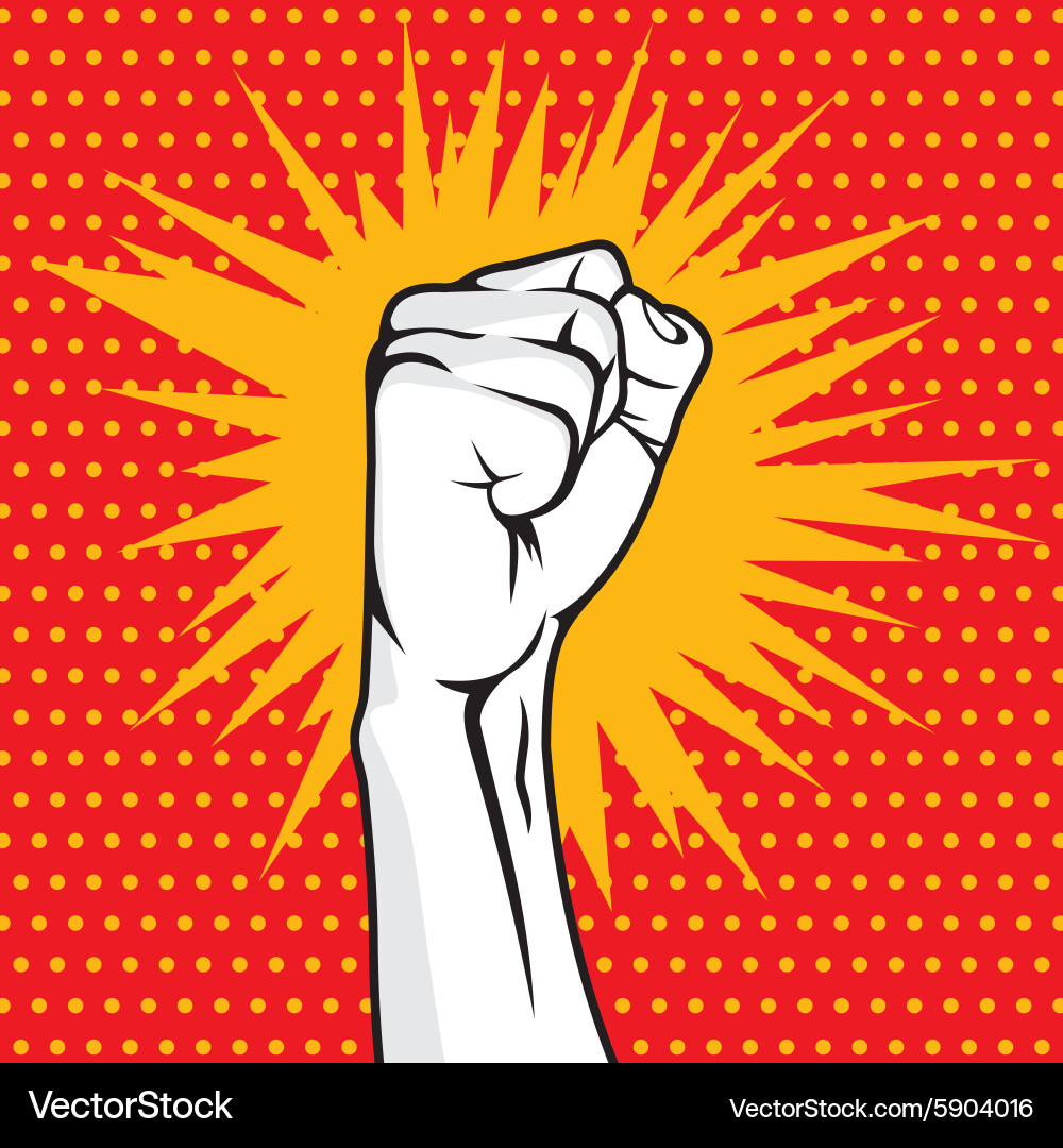 Popart fist3 Royalty Free Vector Image - VectorStock