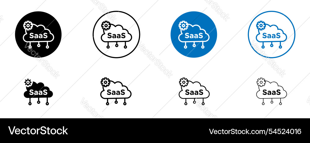 Saas icon Royalty Free Vector Image - VectorStock