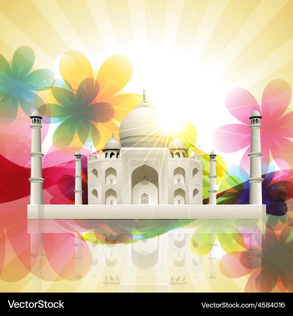 Taj mahal Royalty Free Vector Image - VectorStock