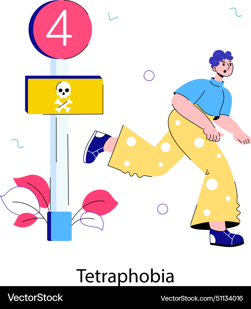 Tetraphobia Royalty Free Vector Image - VectorStock