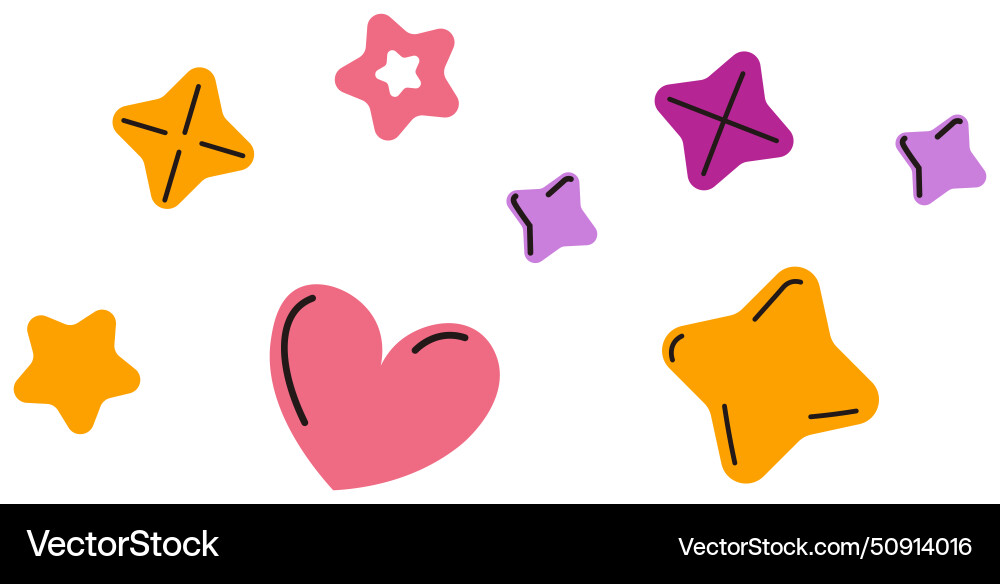Vibrant assorted shapes set Royalty Free Vector Image
