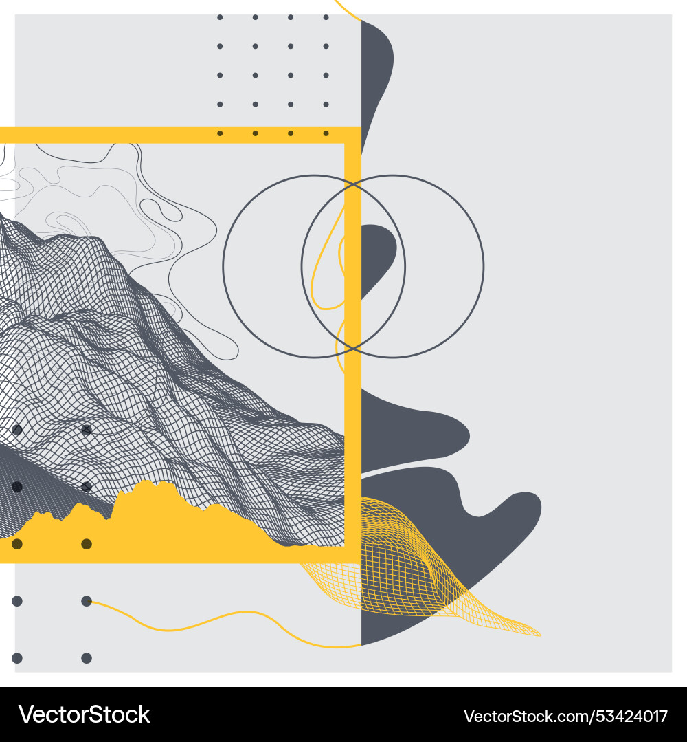 Abstract art wireframe background modern science Vector Image