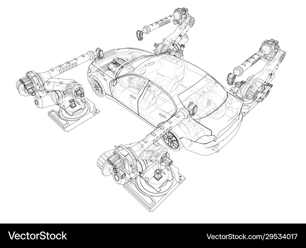 Assembly motor vehicle Royalty Free Vector Image