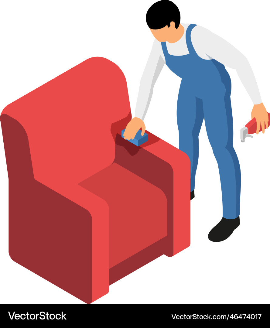 Cleaning service worker Royalty Free Vector Image