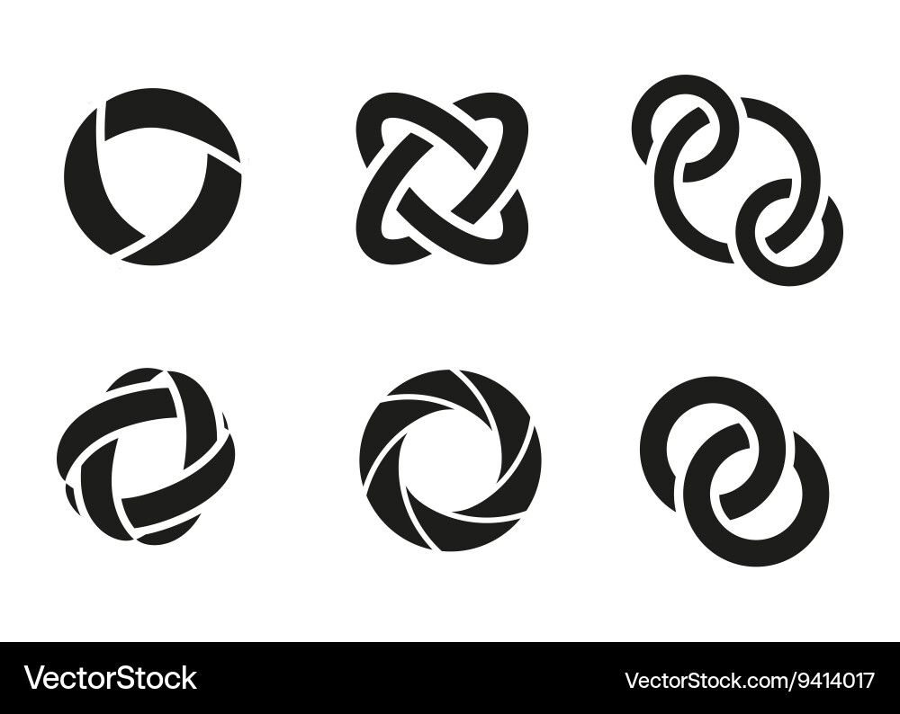 Connected Ring System Royalty Free Vector Image