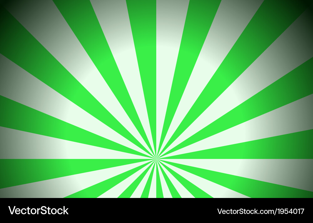 Green rays Royalty Free Vector Image - VectorStock