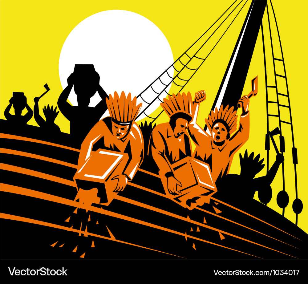 Native American Tea Raiders Royalty Free Vector Image