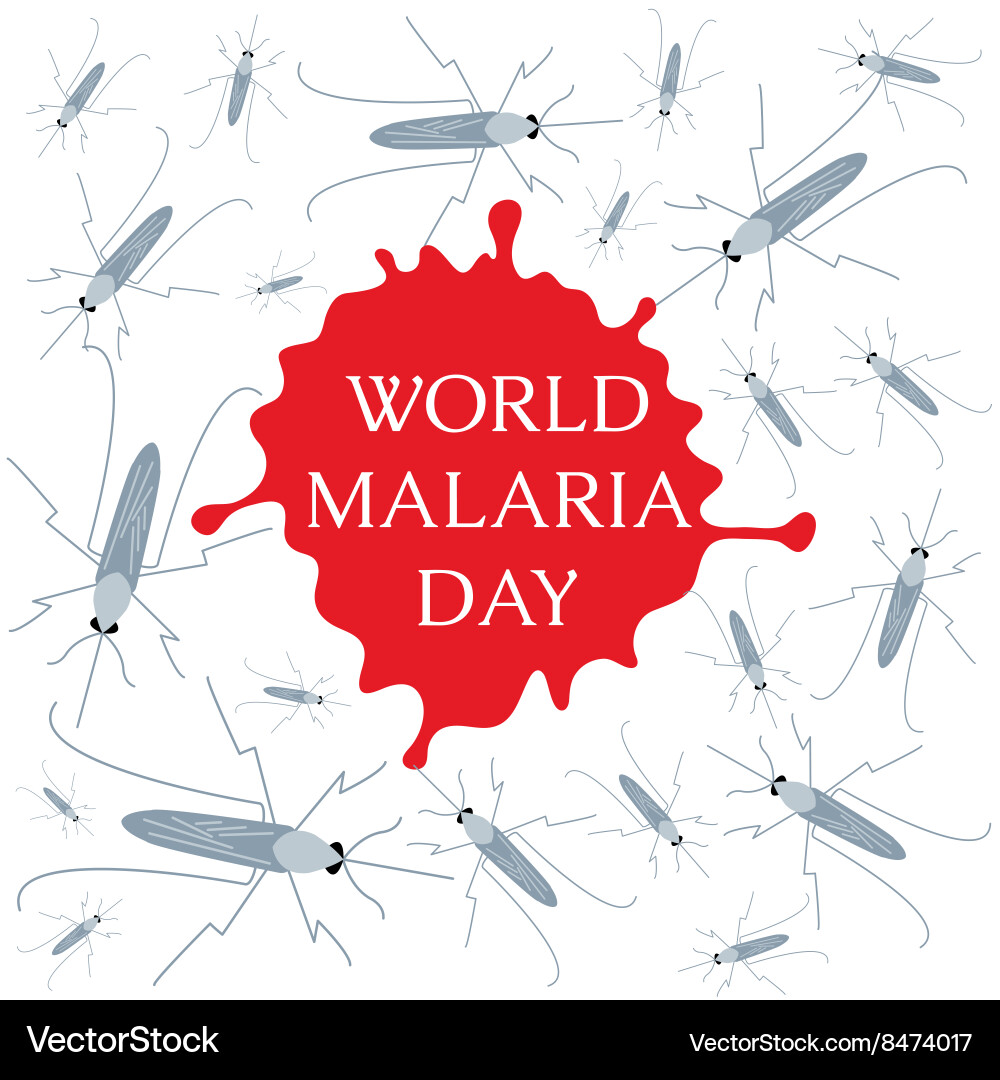 World malaria day poster Royalty Free Vector Image