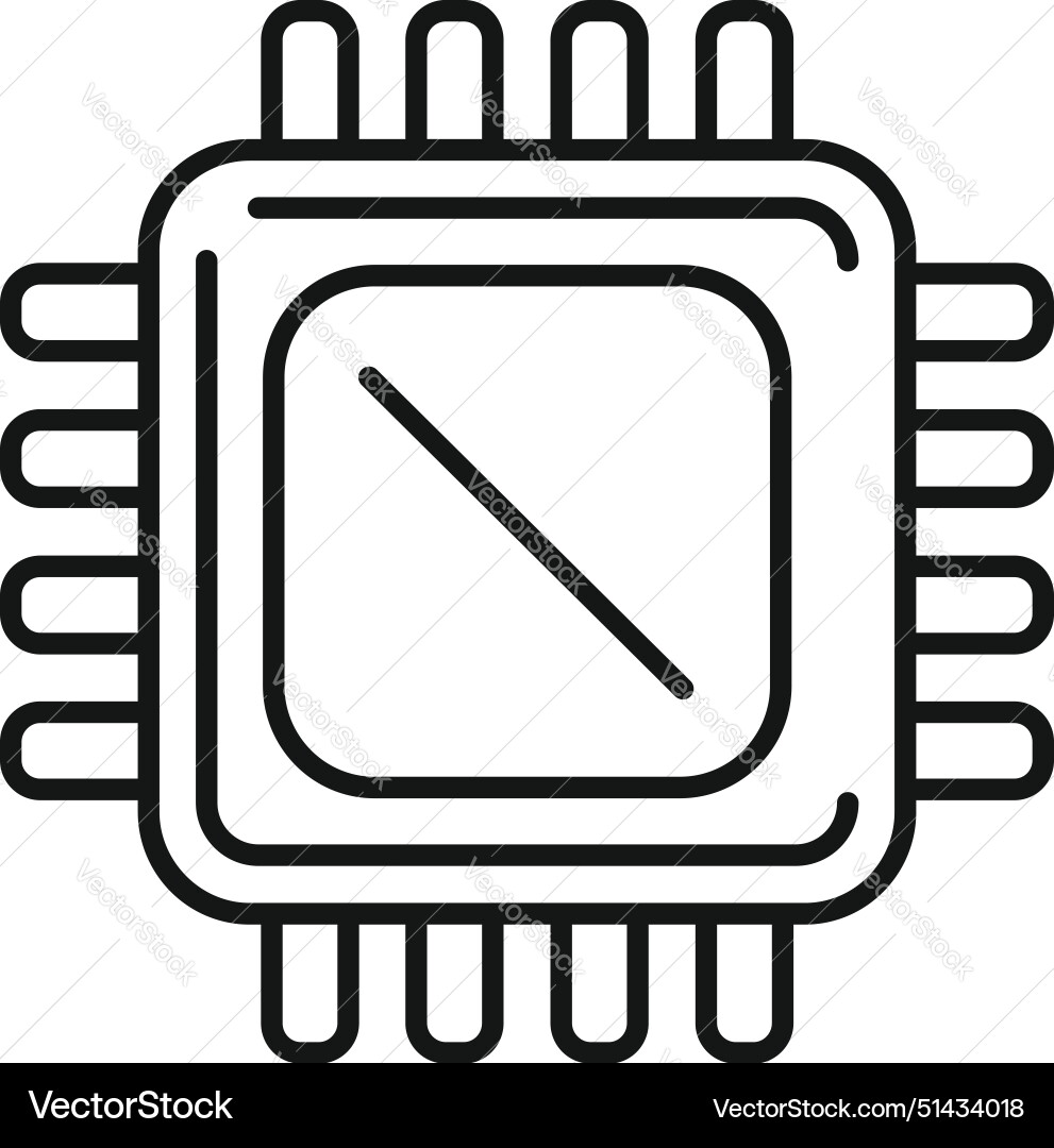 A microchip icon Royalty Free Vector Image - VectorStock
