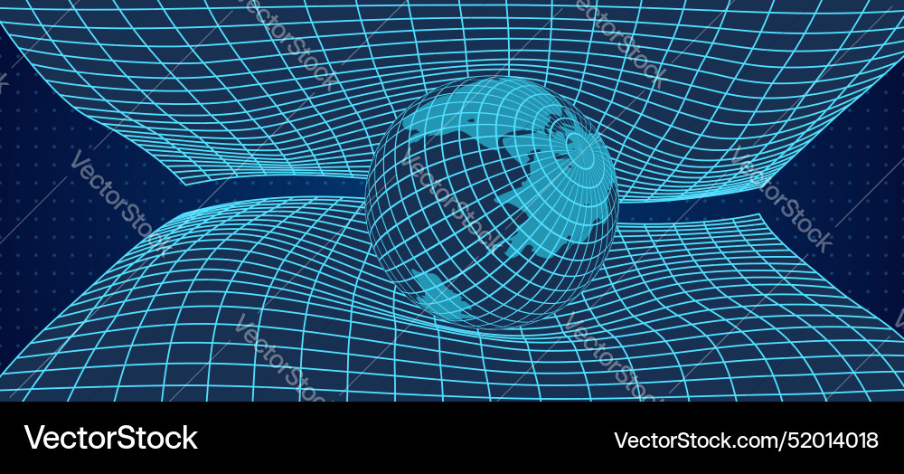 Abstract 3d grid mesh wireframe sphere design Vector Image