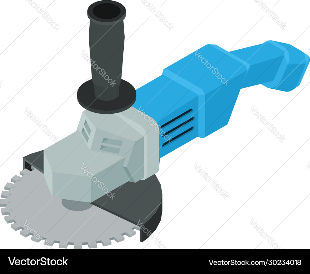 Angle grinder icon isometric style Royalty Free Vector Image