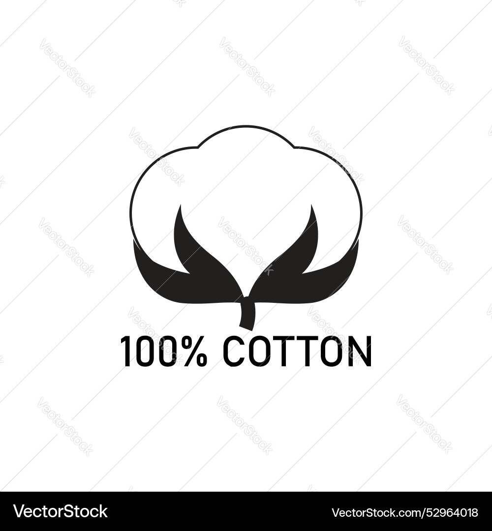 Cotton flower logo and icon Royalty Free Vector Image