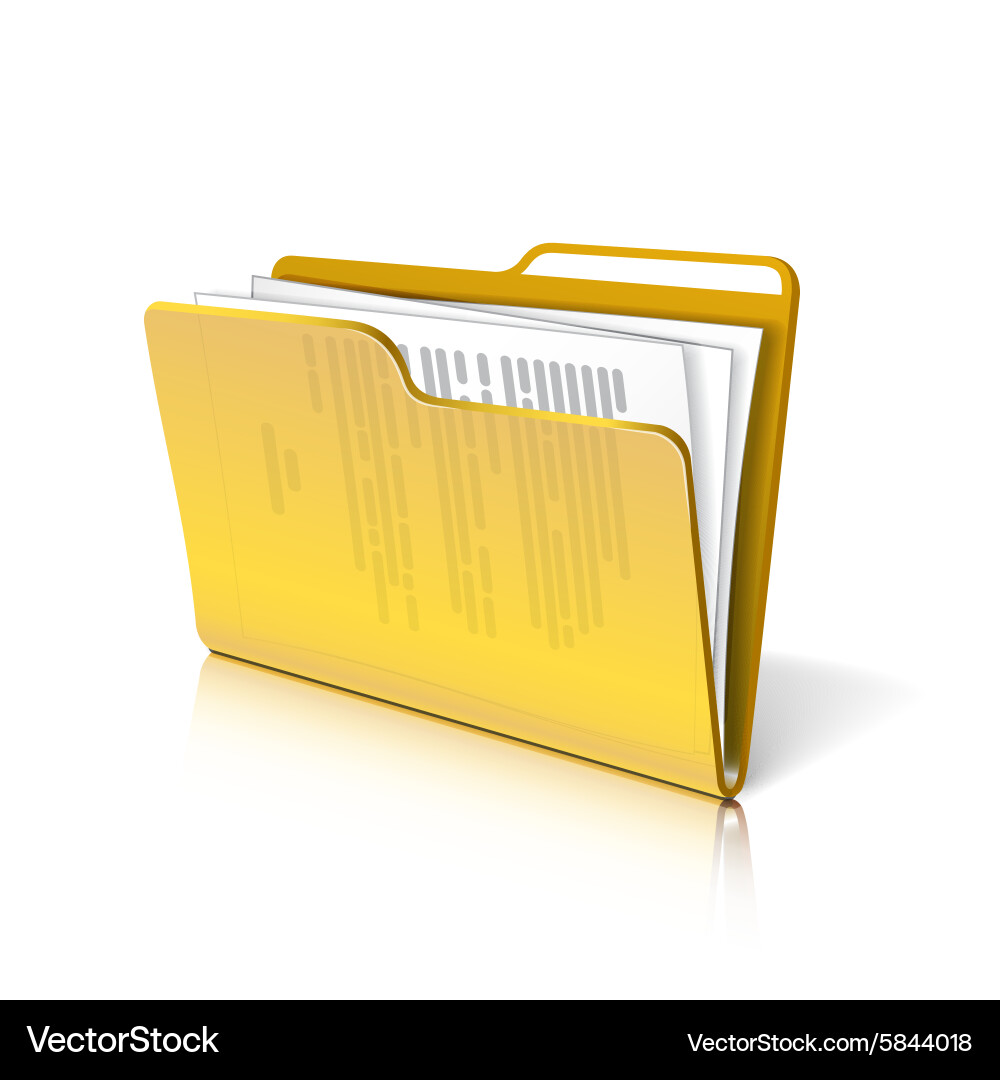 Folder with papers Royalty Free Vector Image - VectorStock