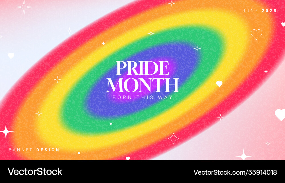 Happy pride month banner Royalty Free Vector Image