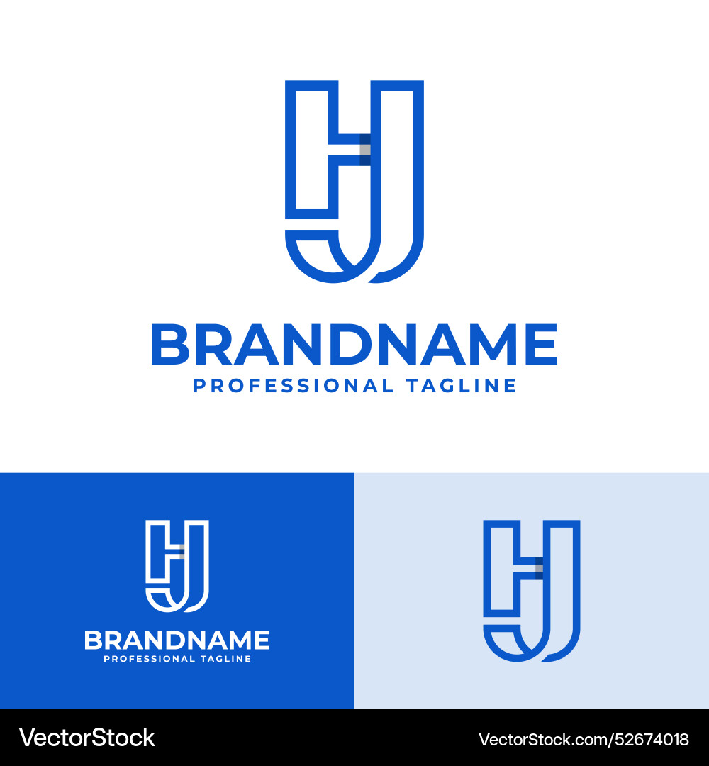 Letters hj monogram logo suitable for any Vector Image