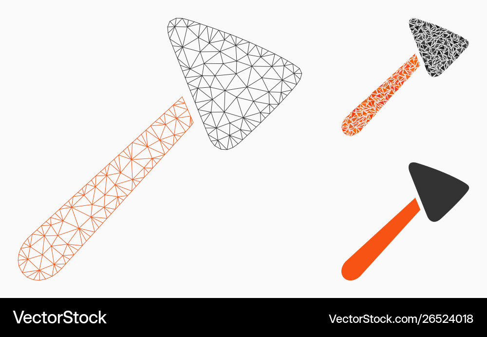 Neurologist hammer mesh network model Royalty Free Vector