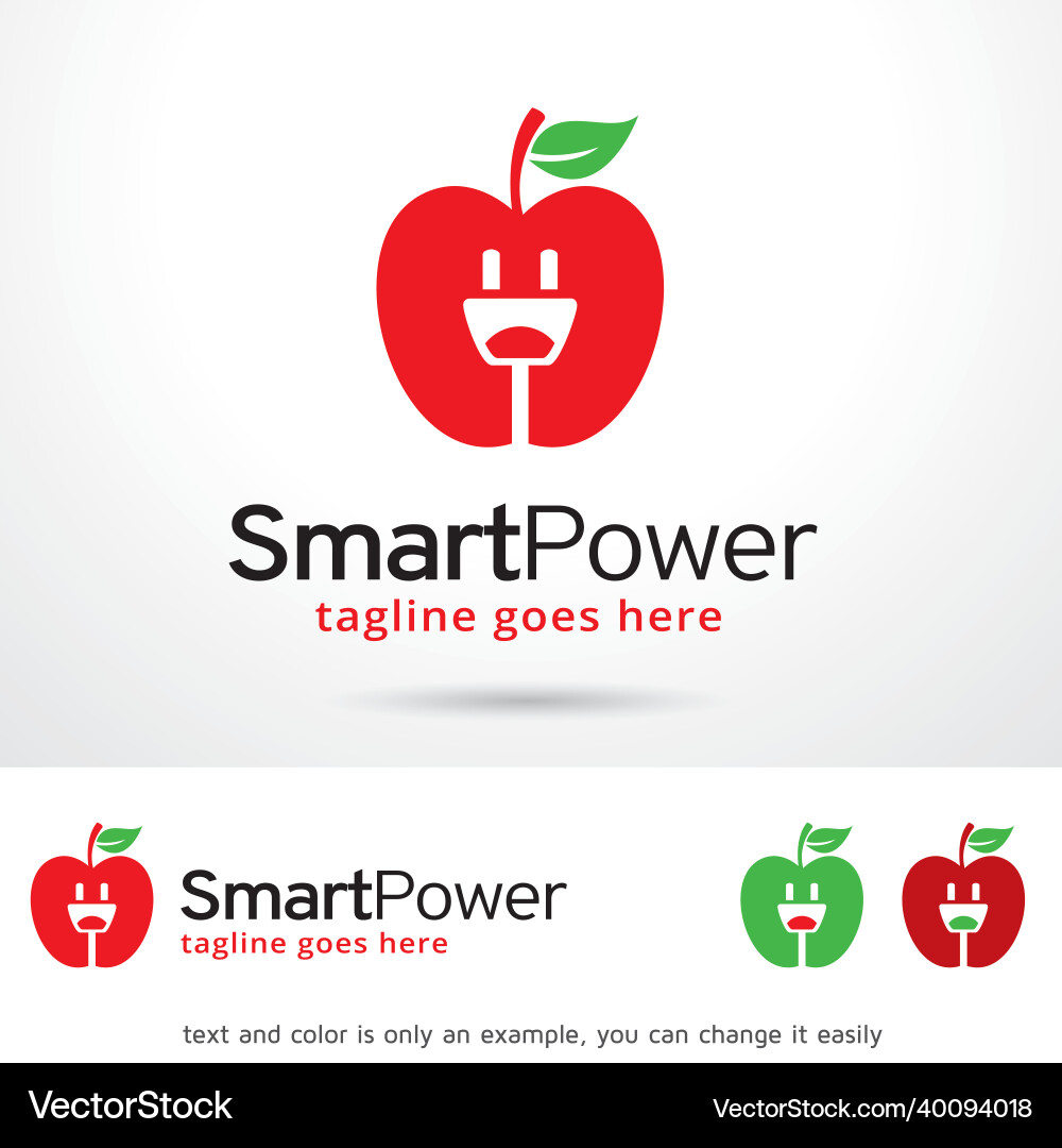 Smart power logo template Royalty Free Vector Image