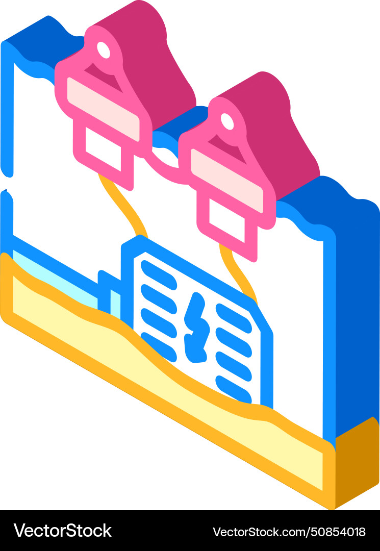 Wave energy converter tidal isometric icon Vector Image