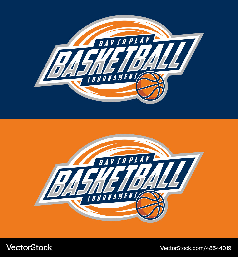 Basketball club logo emblem Royalty Free Vector Image