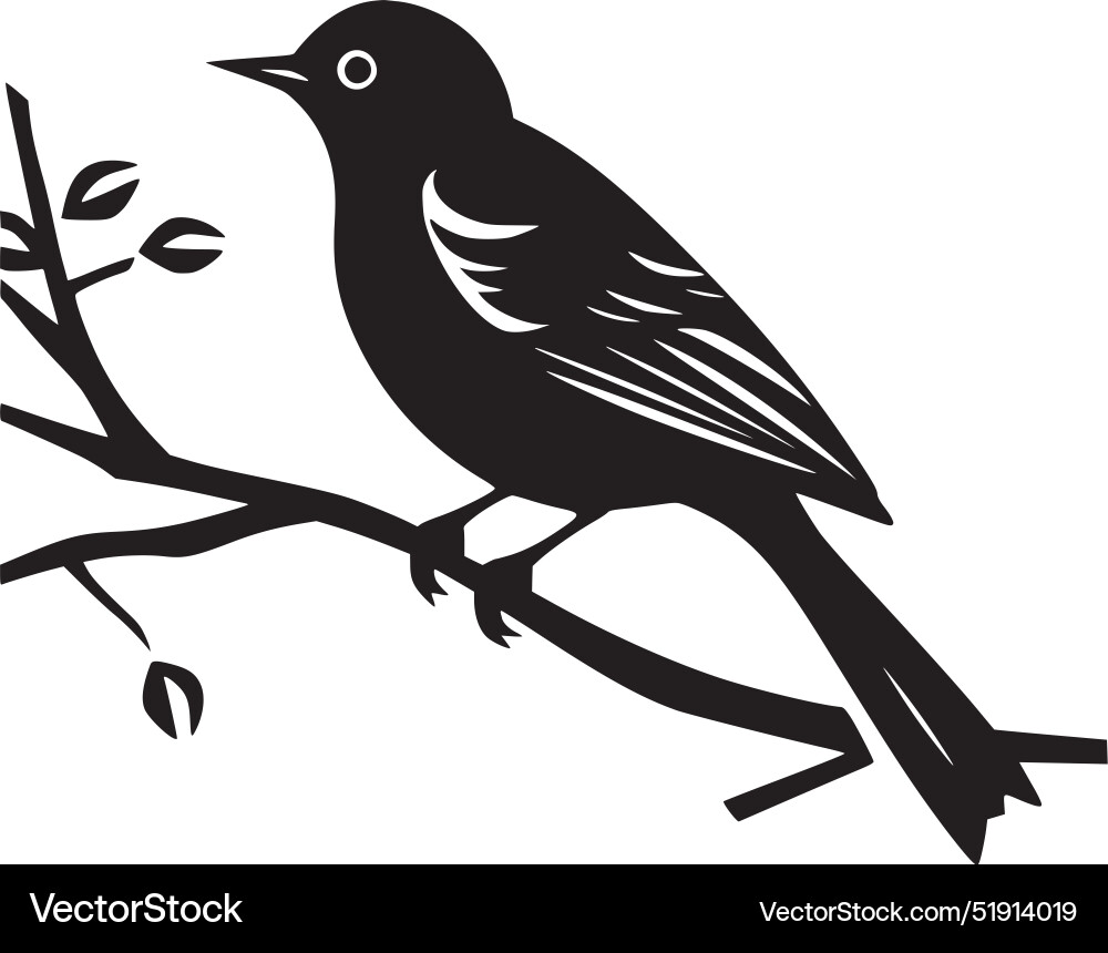 Bird - black and white isolated icon Royalty Free Vector