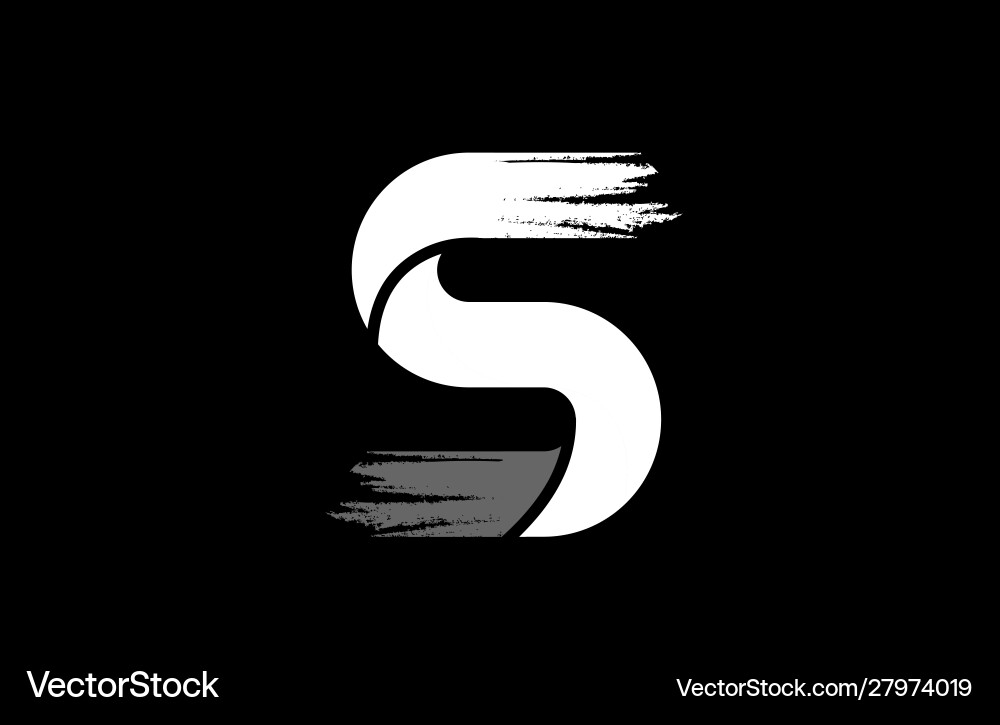 Black Letter S Logo S Red Black Letter Modern Trendy Design Logo.