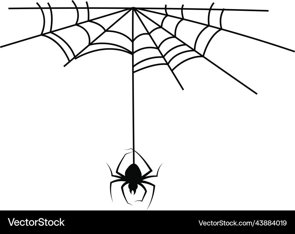 Cobweb halloween monochrome spiderweb Royalty Free Vector