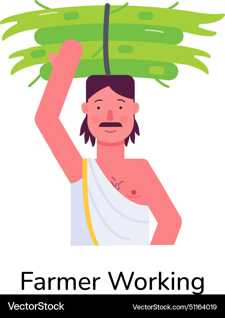 Farmer working Royalty Free Vector Image - VectorStock
