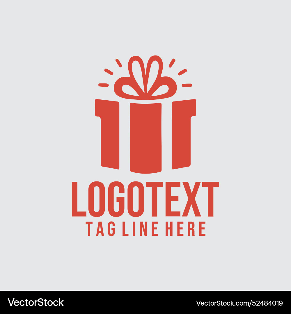 Gift box logo Royalty Free Vector Image - VectorStock