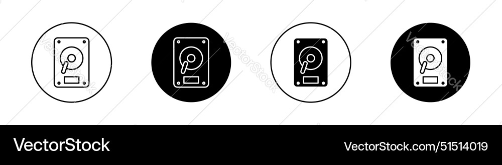 Hard disk icon Royalty Free Vector Image - VectorStock