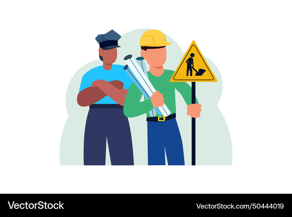 Labour day flat design Royalty Free Vector Image