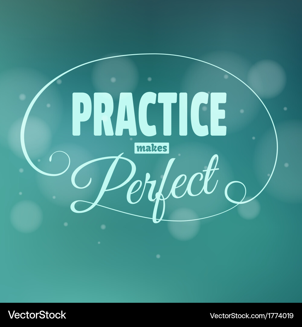 Lettering Practice - Wisdom & Typography Vector Image
