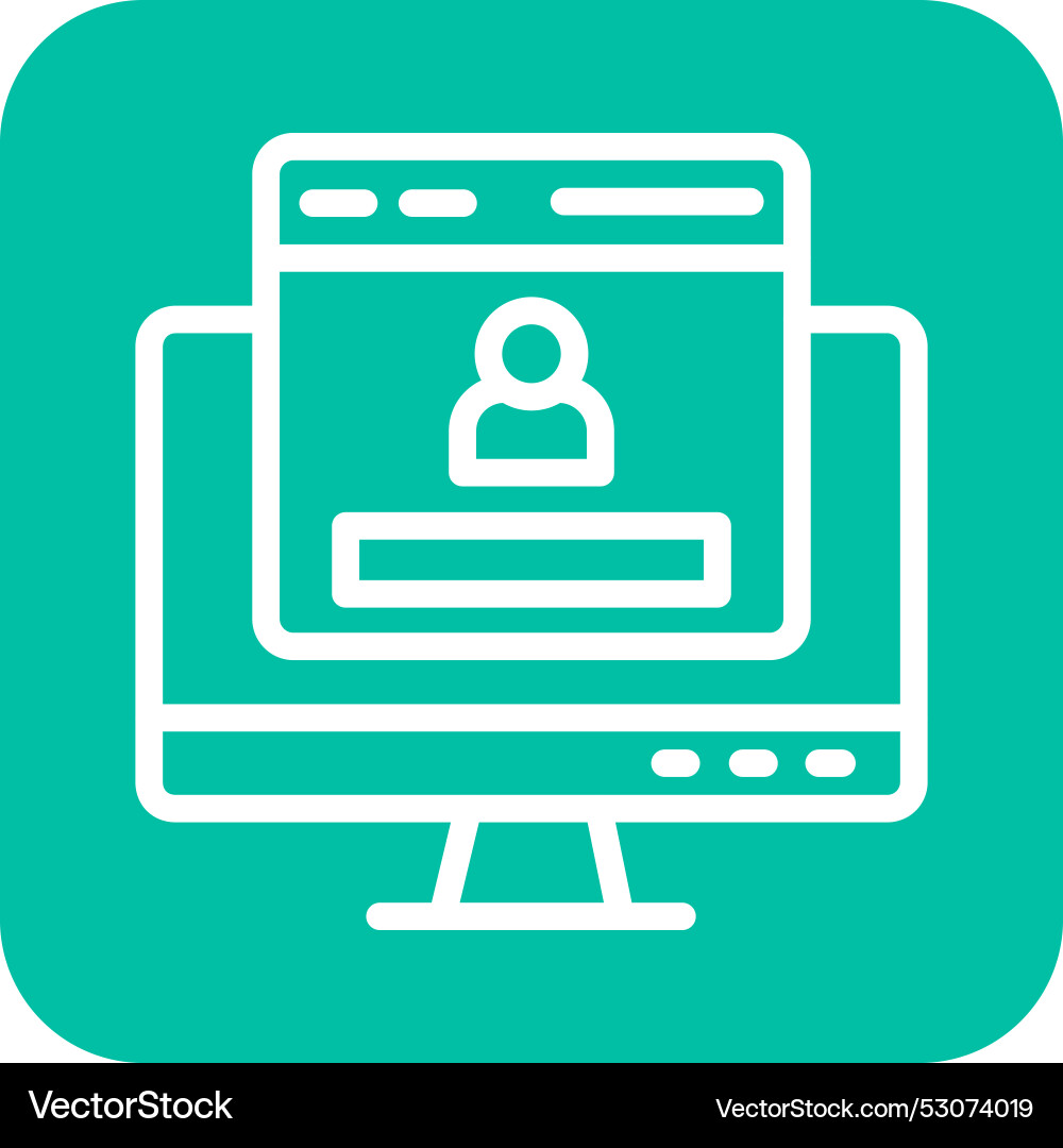 Web login icon design Royalty Free Vector Image